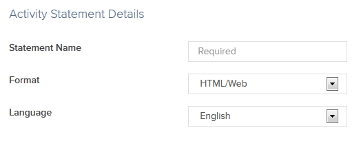 Create a Custom Statement