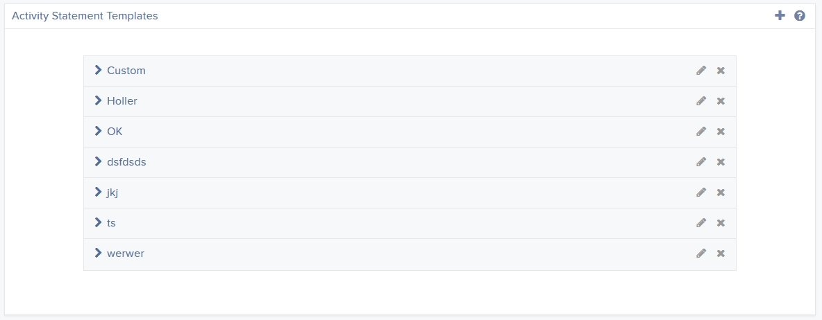 View, Edit and Delete Statement Templates