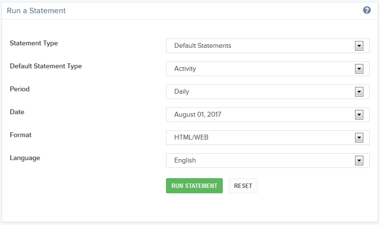 How to Run a Statement